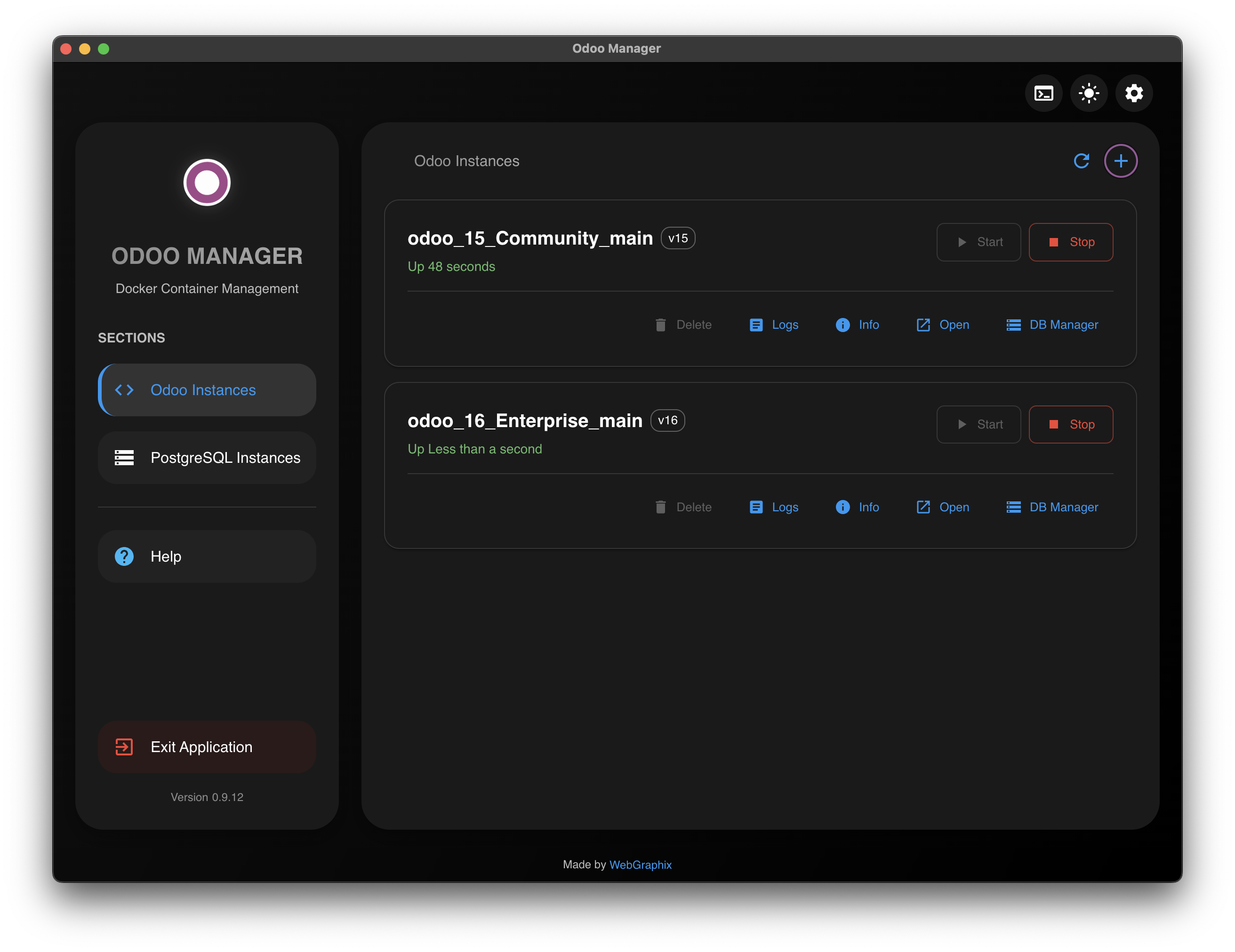 Odoo Manager - Run Multiple Odoo Instances Locally with Ease